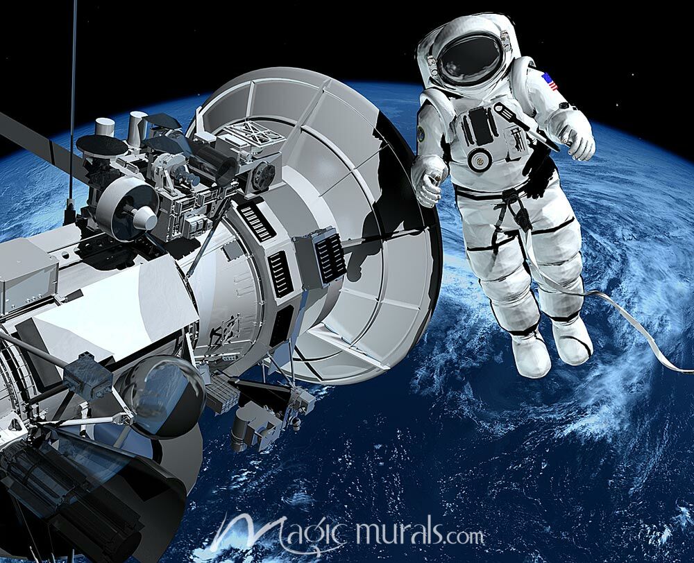 Space Walk with Me Wallpaper Wall Mural by Magic Murals