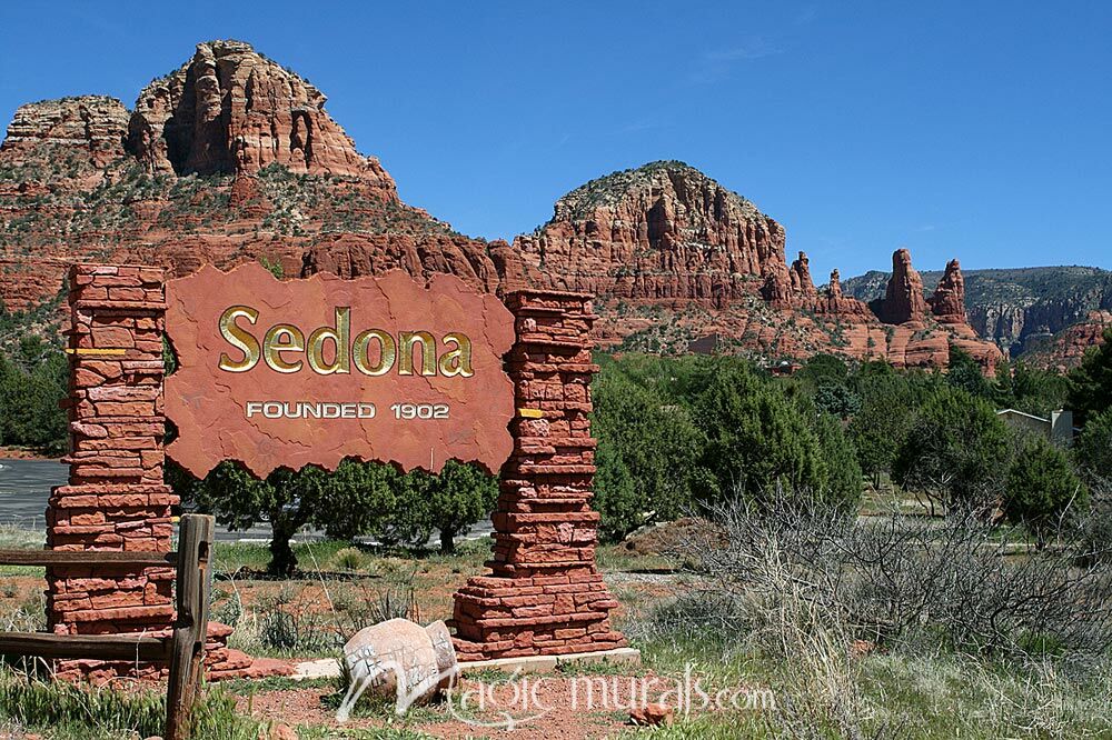 Sedona Sign Wallpaper Wall Mural by Magic Murals
