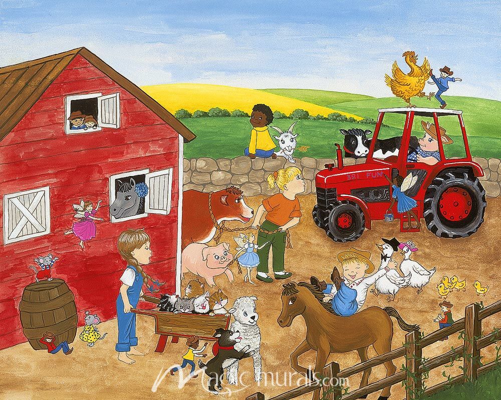 Farm Magic Wallpaper Wall Mural by Magic Murals