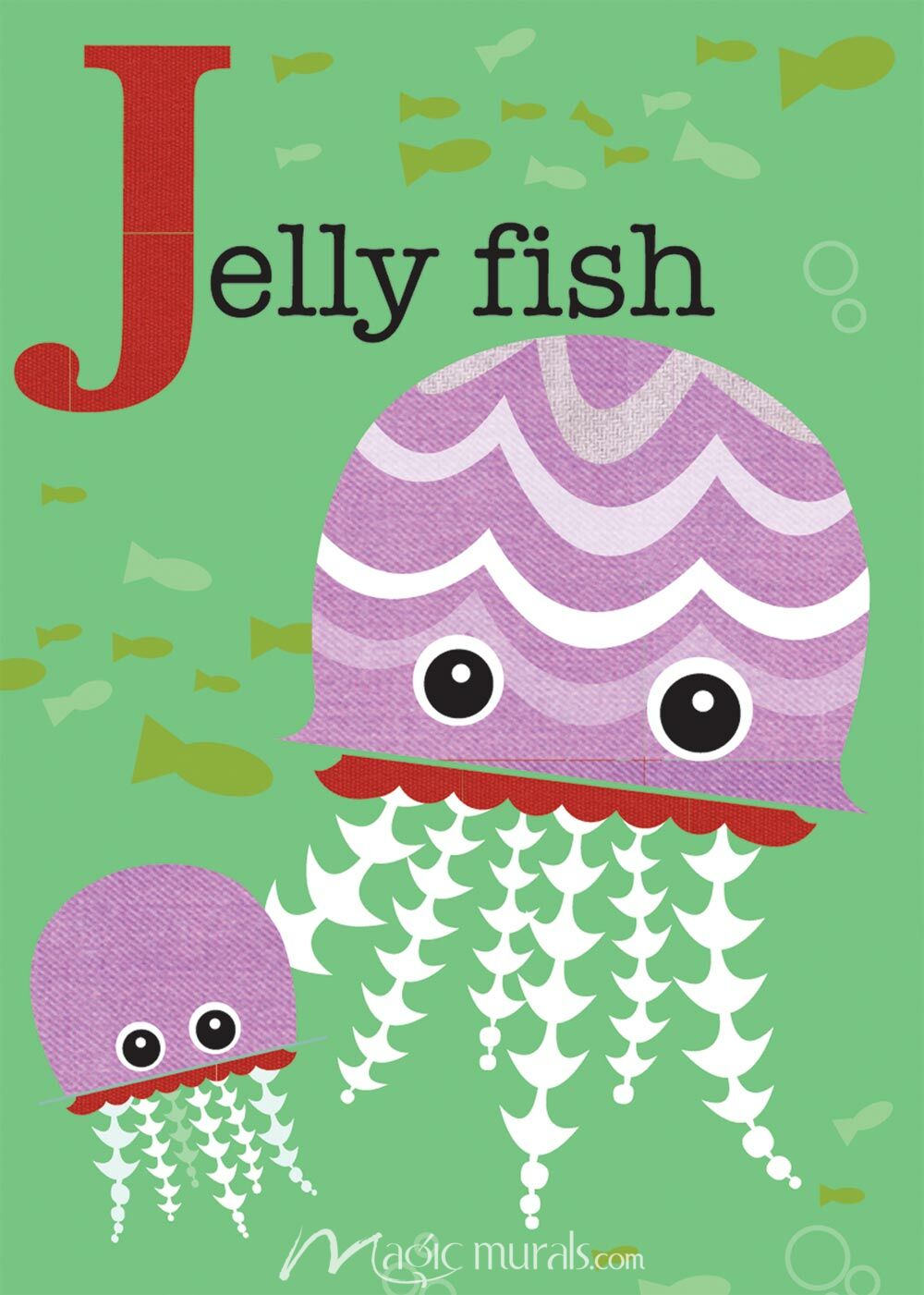 Jellyfish starts with J Wallpaper Mural by Magic Murals