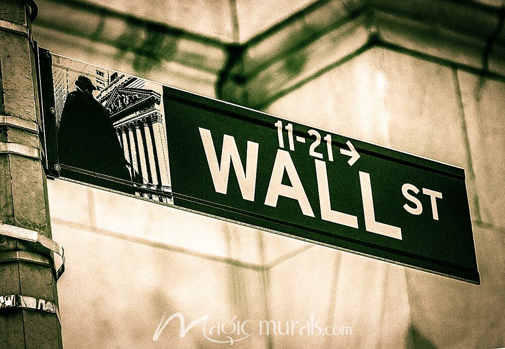 Wall St. Wallpaper Wall Mural by Magic Murals