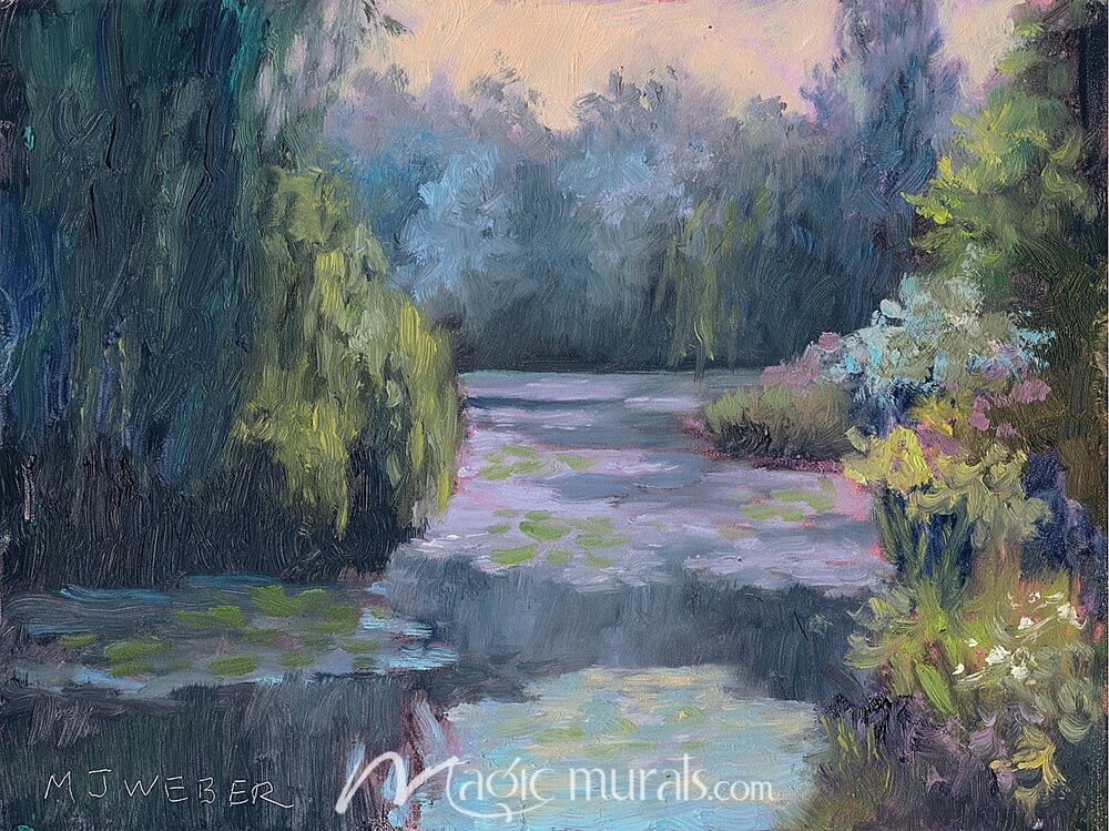 Monet's Garden III Wallpaper Wall Mural by Magic Murals