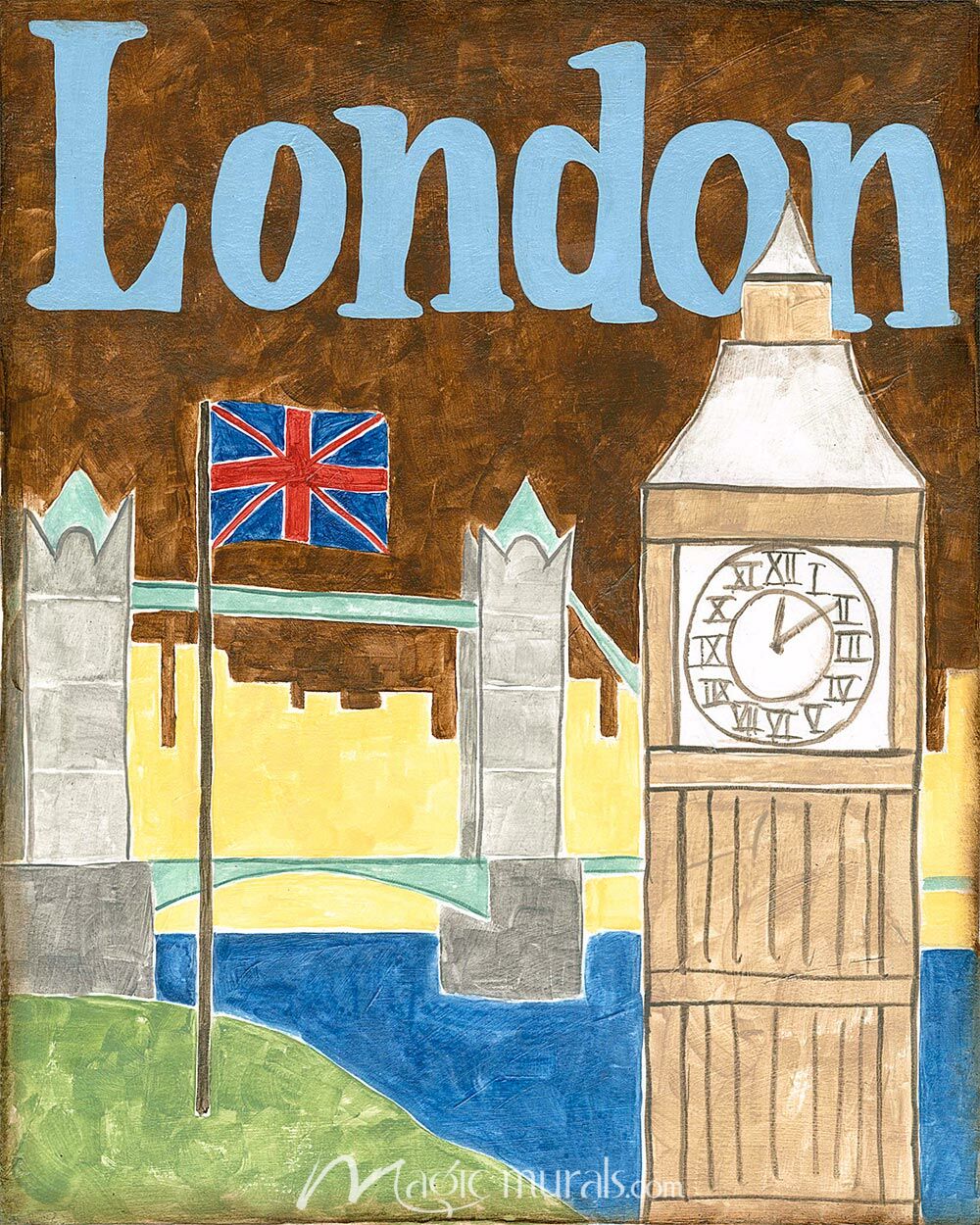 London Memories Wallpaper Wall Mural by Magic Murals