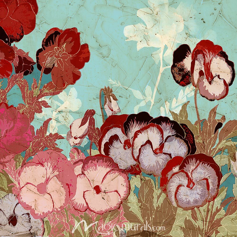 Tokyo Rose II Wallpaper Wall Mural by Magic Murals