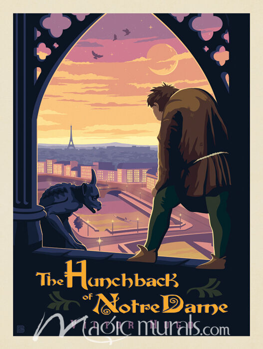 ADG Hunchback of Notre Dame Book Cover Mural by Magic Murals