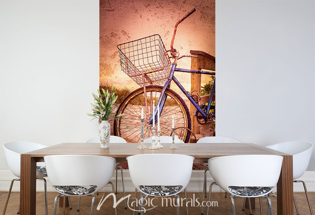 Bicycle At The Beach Wallpaper Mural by Magic Murals