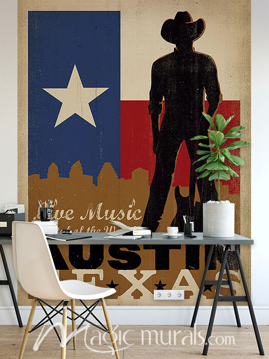 Austin Wallpaper Wall Mural by Magic Murals