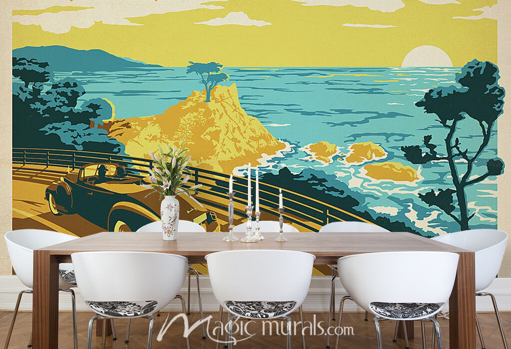 Coastal California Wallpaper Wall Mural by Magic Murals