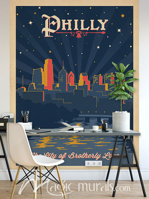 Philly Wallpaper Wall Mural by Magic Murals