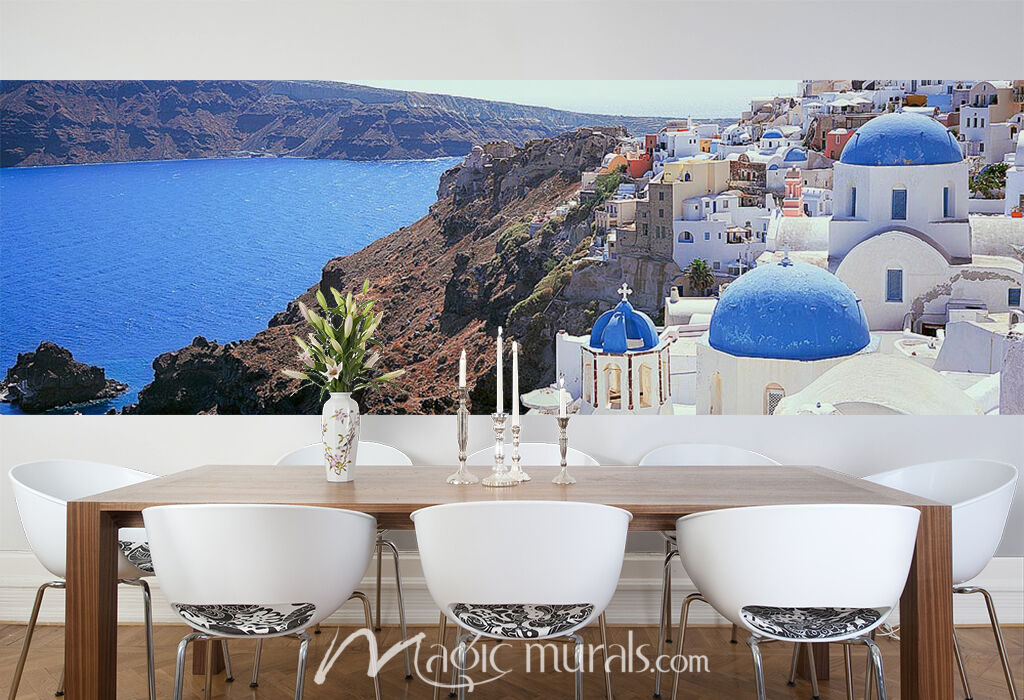Santorini, Greece Wallpaper Wall Mural by Magic Murals
