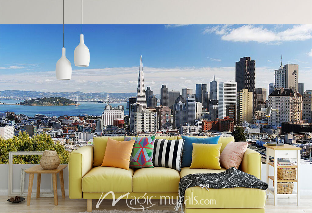 San Francisco City Wallpaper Wall Mural by Magic Murals