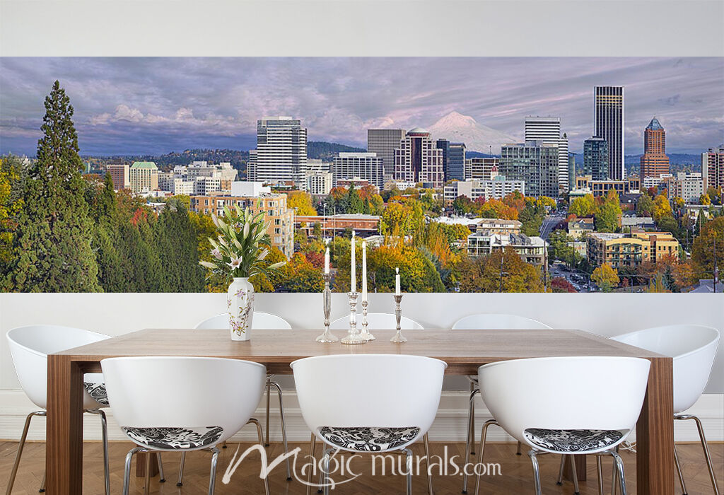 Portland, Oregon Panorama Wallpaper Mural by Magic Murals