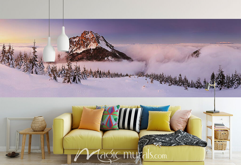 Snowy Mountain Panorama Wallpaper Mural by Magic Murals