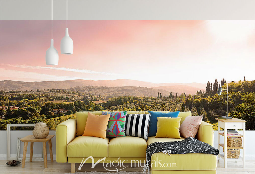 Tuscan Landscape Panorama Wallpaper Mural by Magic Murals