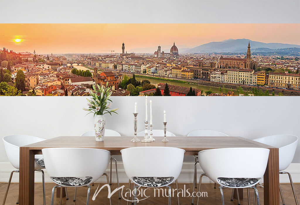 Florence Italy Sunset Panorama Mural by Magic Murals
