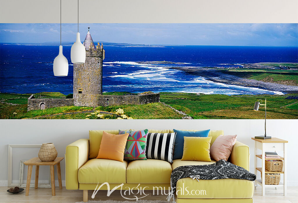 Castle On The Coast Wallpaper Wall Mural by Magic Murals