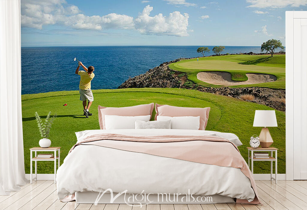 Golf At Manele Golf Course Wallpaper Mural by Magic Murals