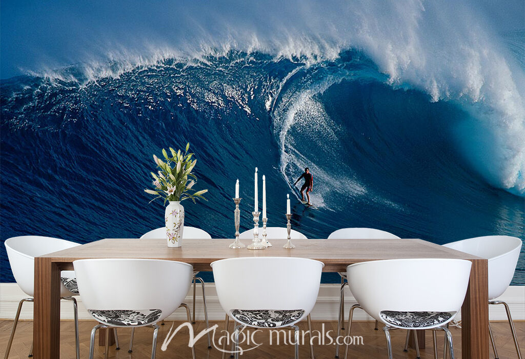 Surf Curling Wave At Jaws Wallpaper Mural by Magic Murals