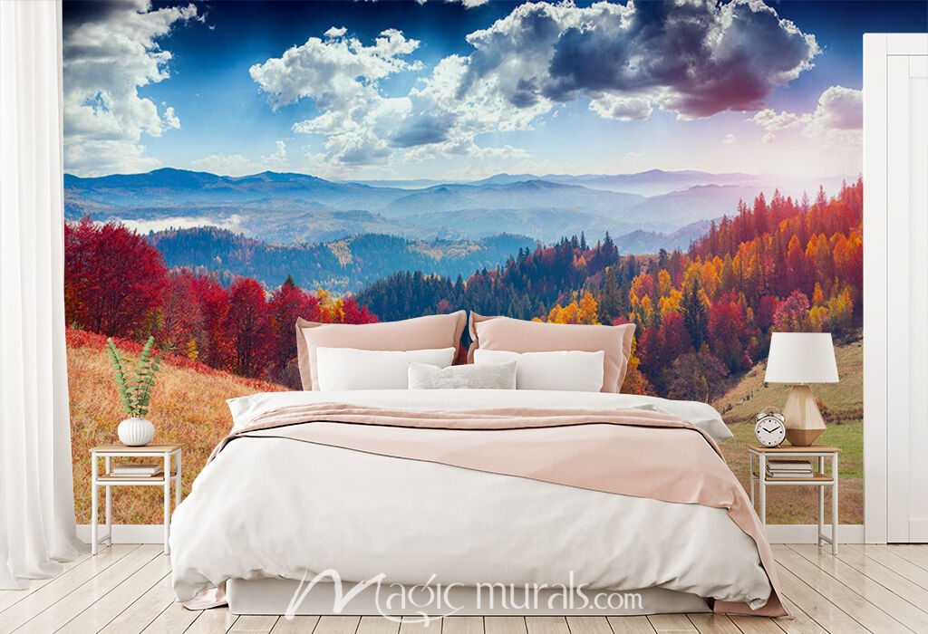 Coloful Autumn Landscape Wallpaper Mural by Magic Murals