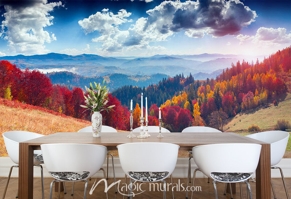 Coloful Autumn Landscape Wallpaper Mural by Magic Murals