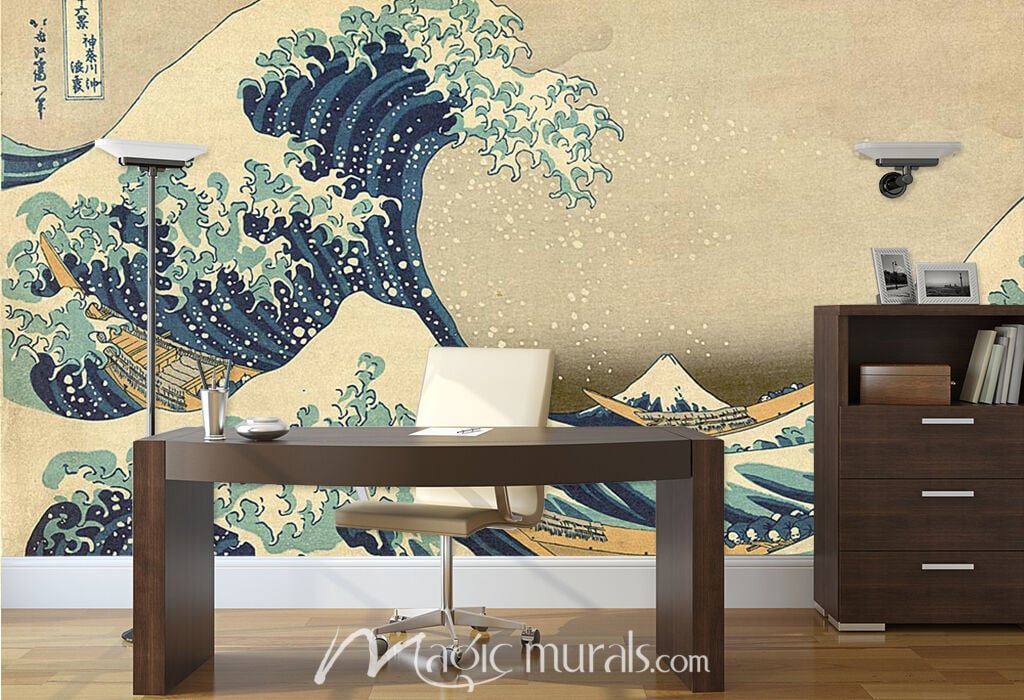 The Great Wave Wallpaper Wall Mural by Magic Murals