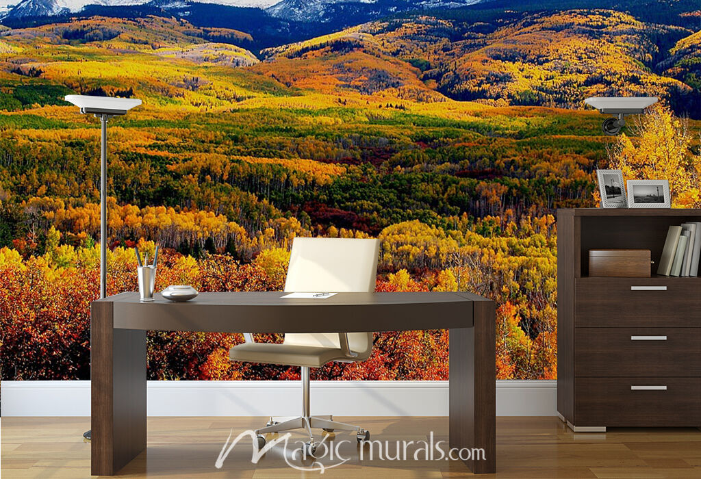 Fall Mountains Wallpaper Wall Mural by Magic Murals