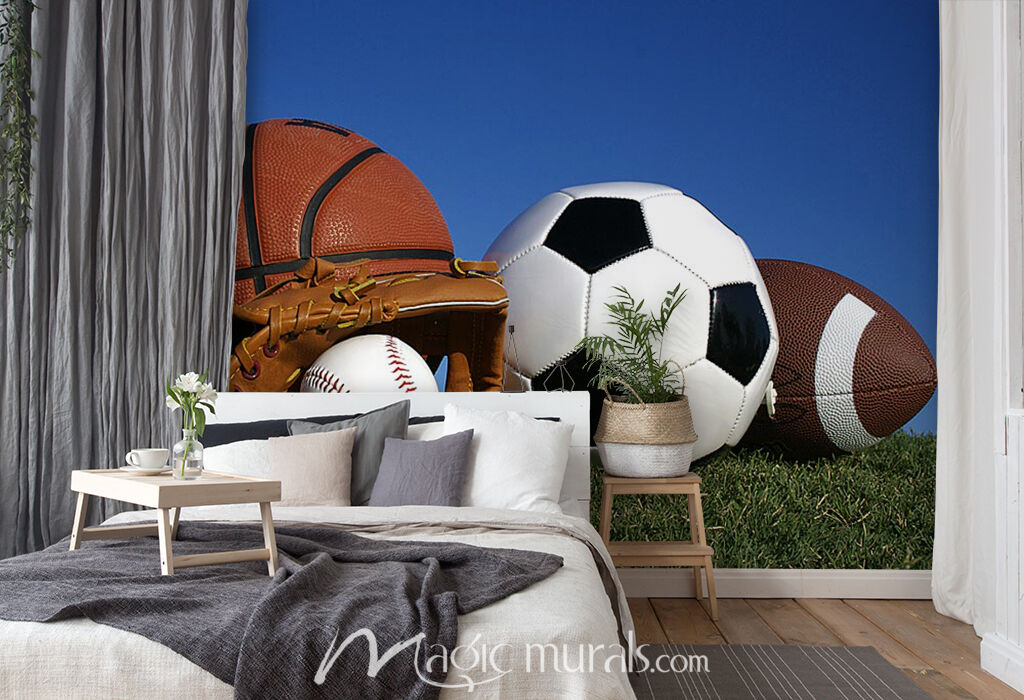 Sports Equipment Wallpaper Wall Mural by Magic Murals