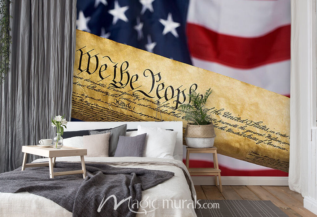 Constitution and Flag Wallpaper Mural by Magic Murals