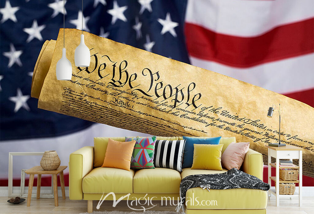 Constitution and Flag Wallpaper Mural by Magic Murals