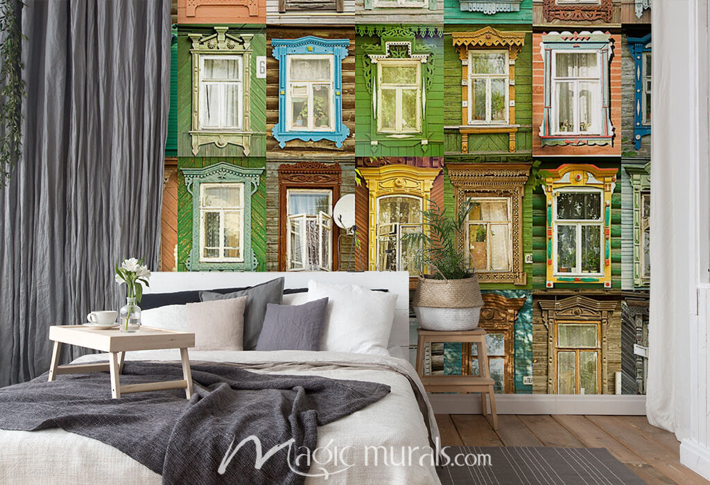 Many Windows Wallpaper Wall Mural by Magic Murals