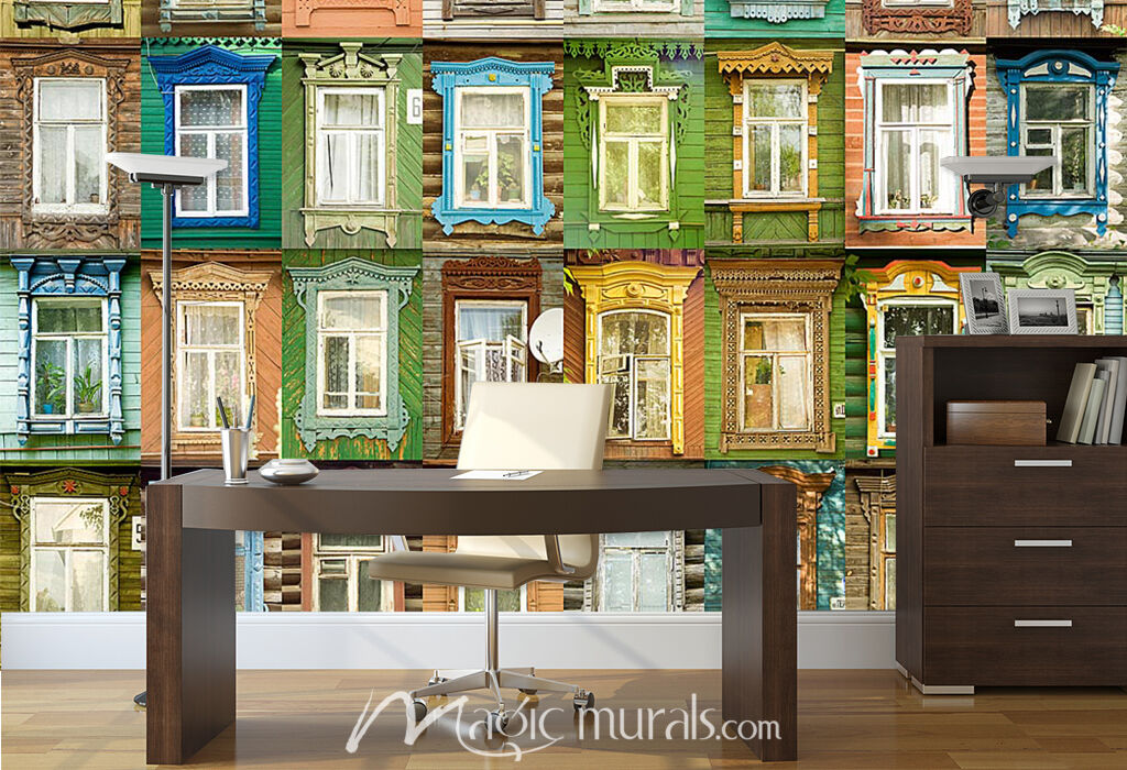 Many Windows Wallpaper Wall Mural by Magic Murals