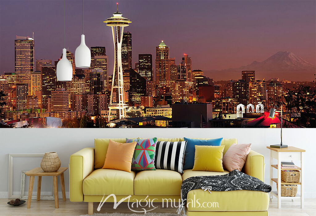 Seattle Wallpaper Wall Mural by Magic Murals