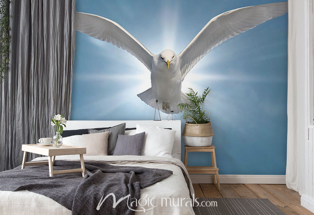 White Dove Wallpaper Wall Mural by Magic Murals