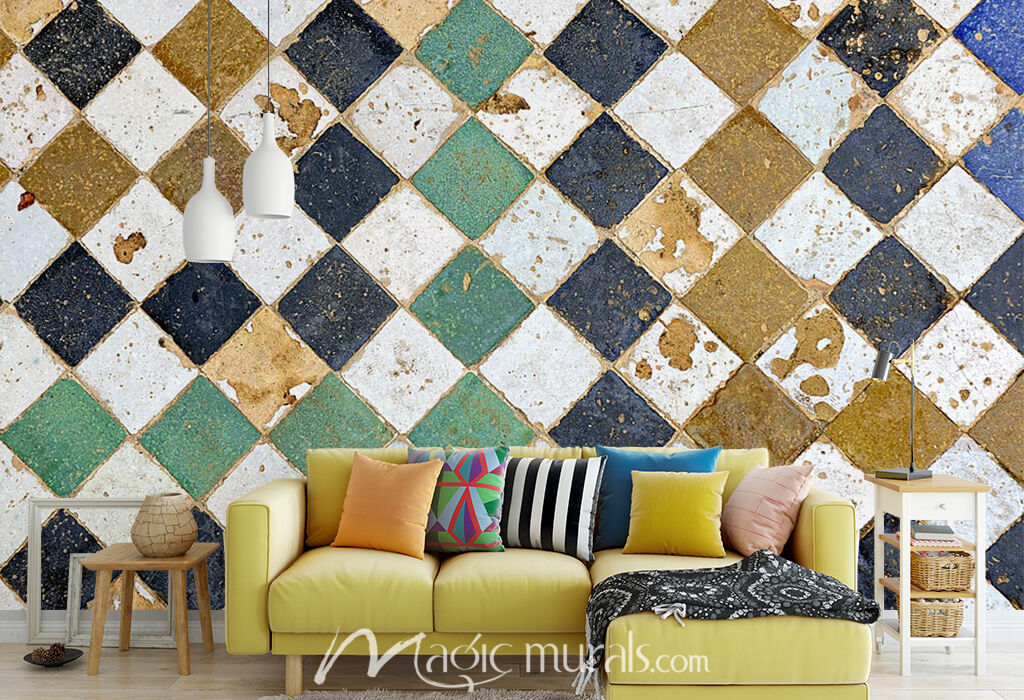 Moroccan Tiles Wallpaper Wall Mural by Magic Murals