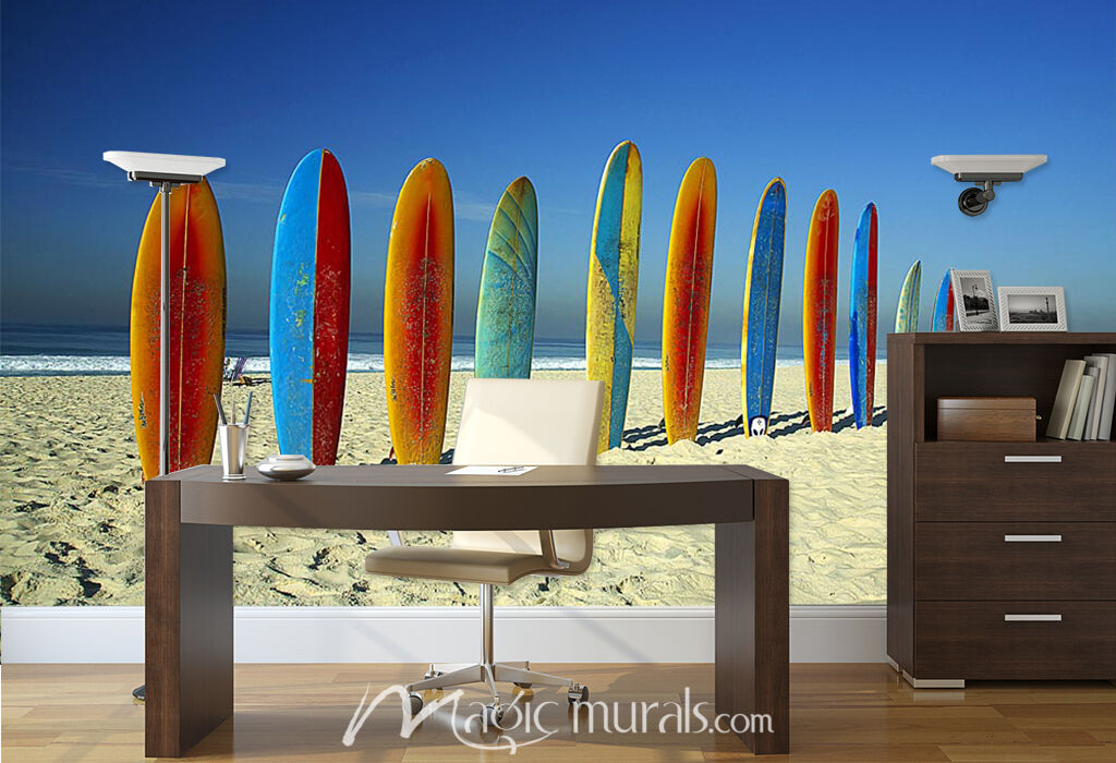 Island Surfboards Wallpaper Wall Mural by Magic Murals
