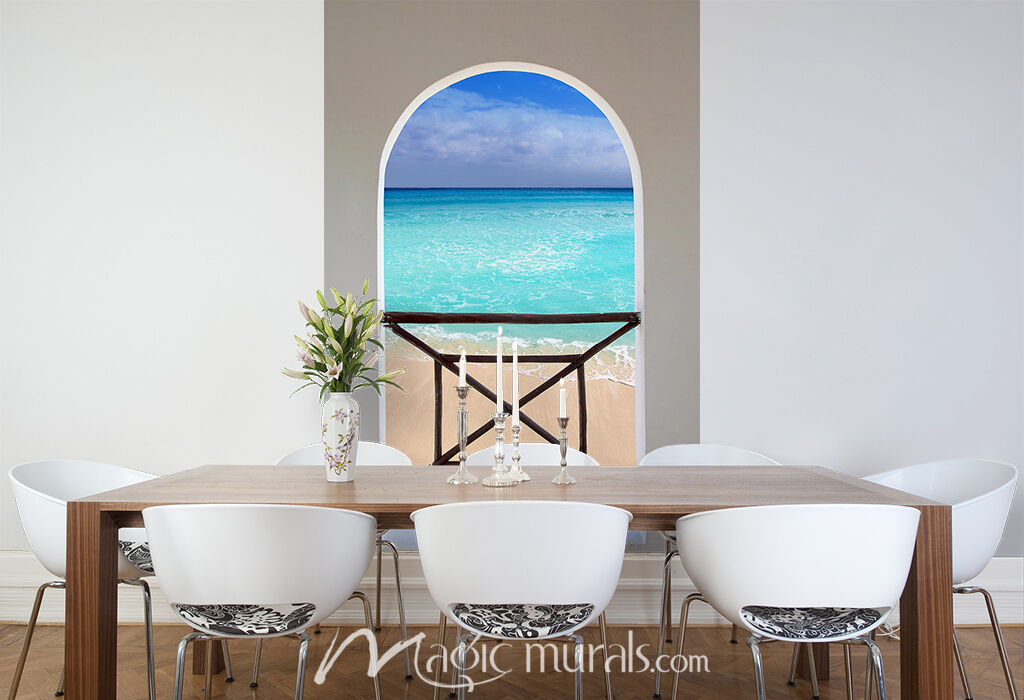 Caribbean Arch Window Wallpaper Mural by Magic Murals