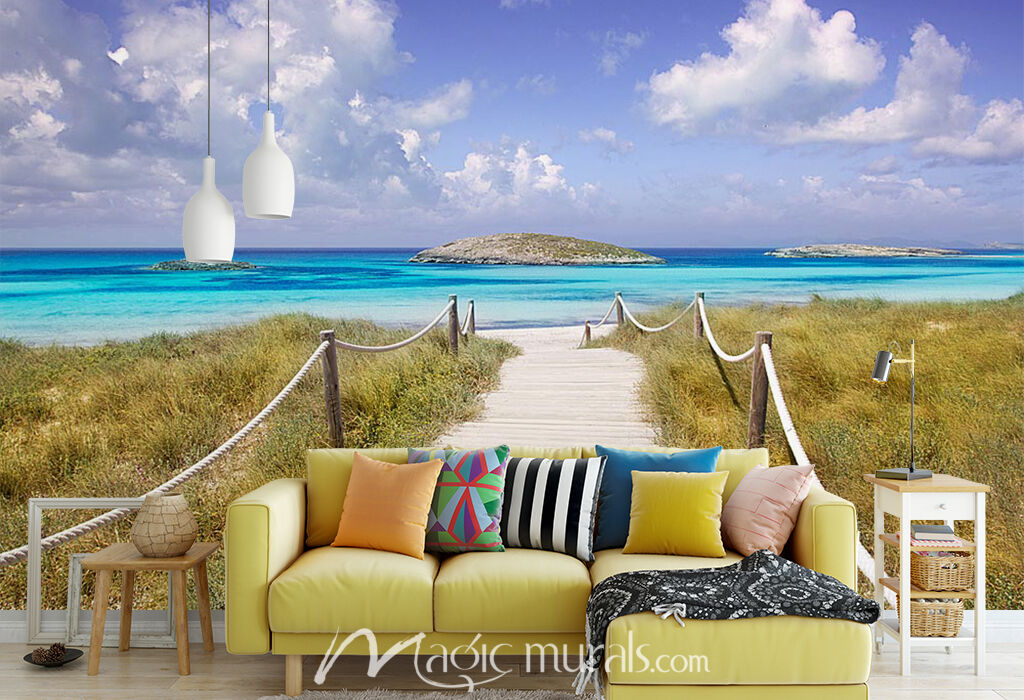 Ibiza Beach Path Wallpaper Wall Mural by Magic Murals