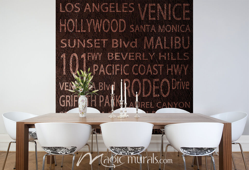 California Signs Wallpaper Wall Mural by Magic Murals