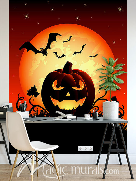 Jack-o-Lantern Wallpaper Wall Mural by Magic Murals