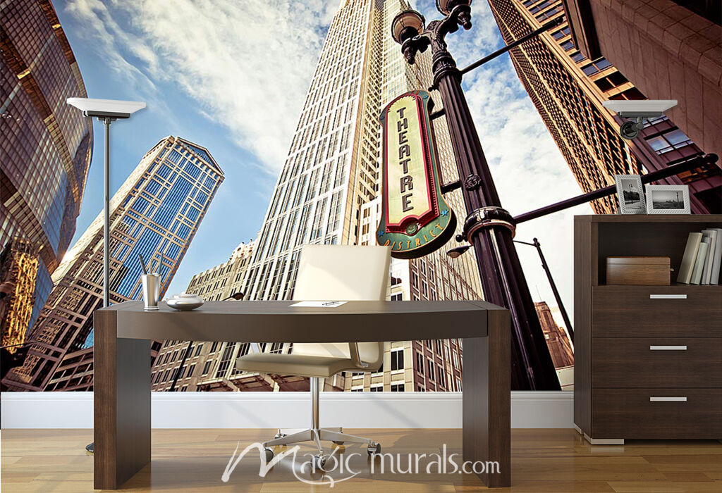 Theatre District Wallpaper Wall Mural by Magic Murals