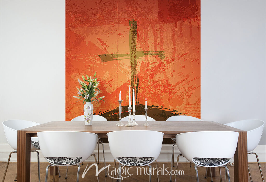 Modern Cross Art Wallpaper Wall Mural by Magic Murals