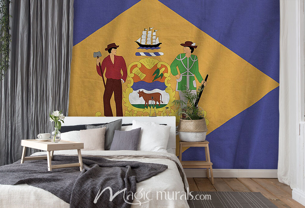 Delaware State Flag Wallpaper Wall Mural by Magic Murals