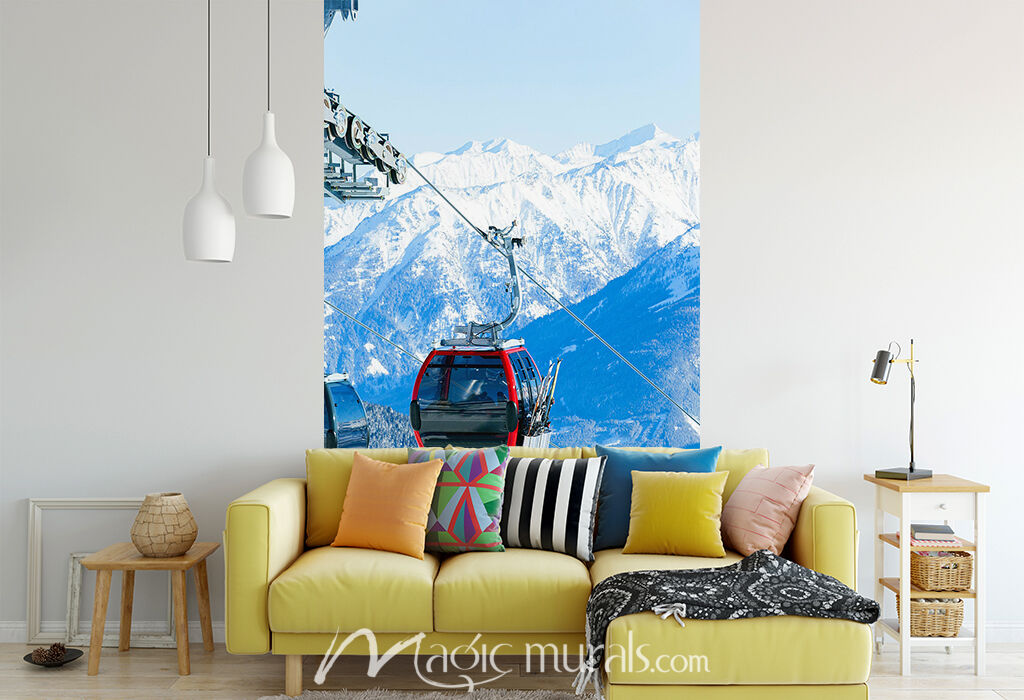 Colorado Ski Lift Wallpaper Wall Mural by Magic Murals