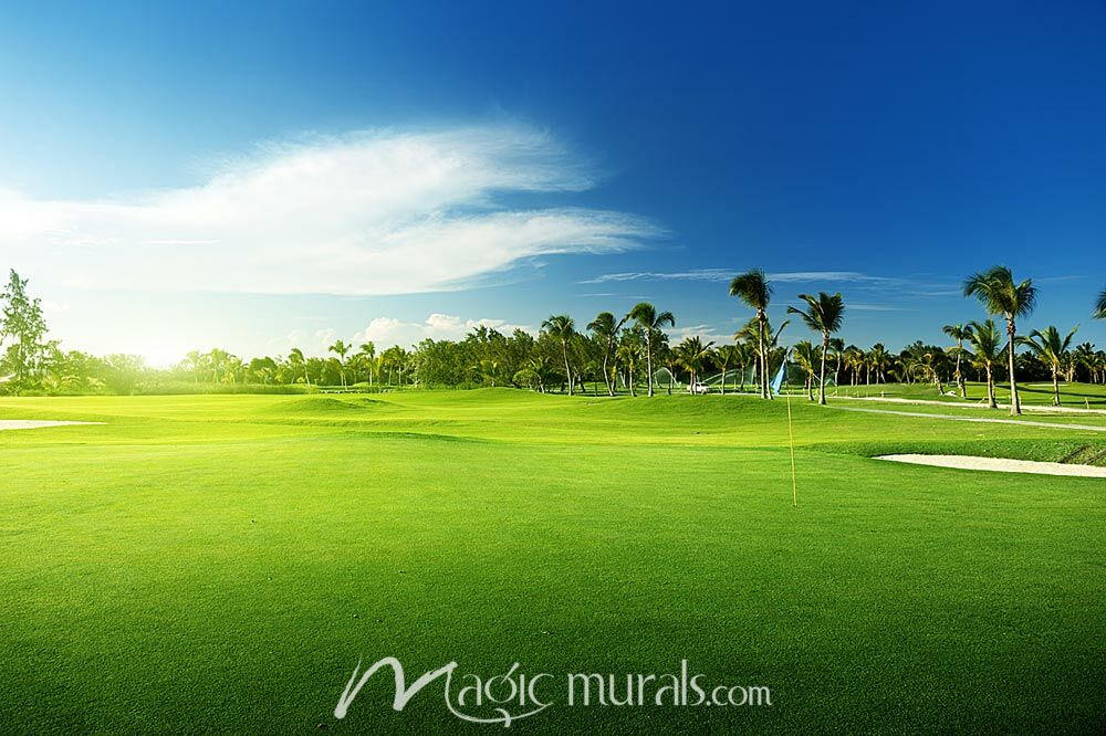 Tropical Golf Course Wallpaper Mural by Magic Murals