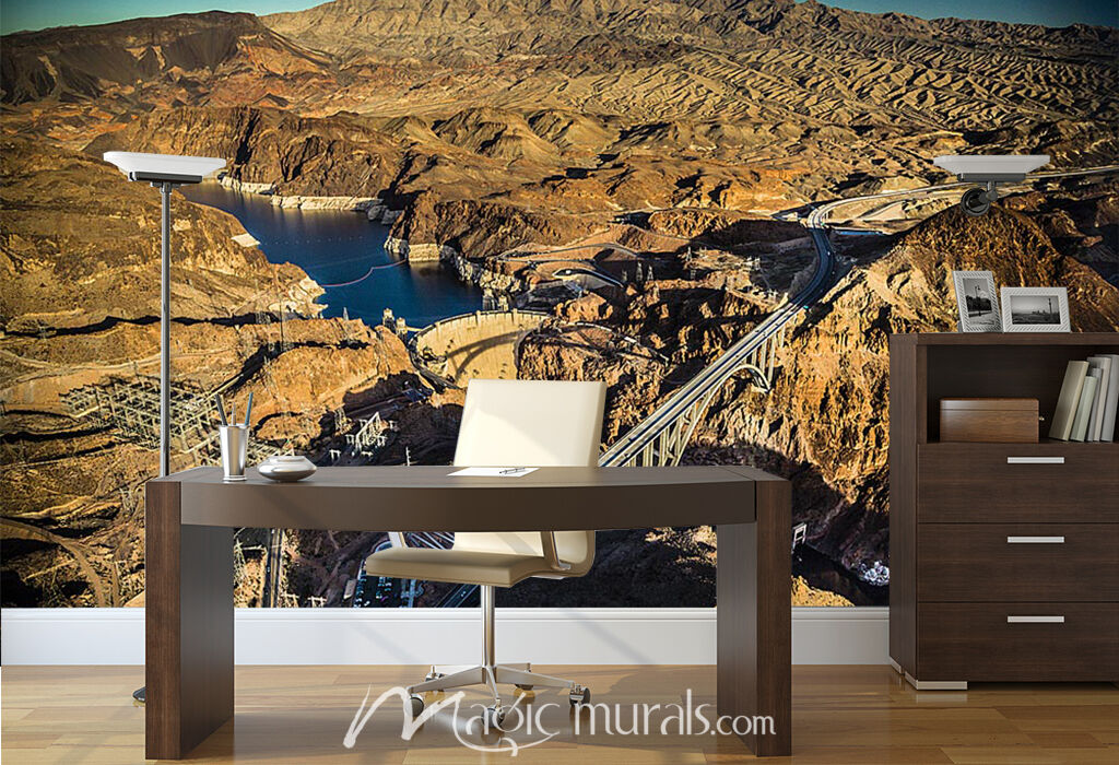 Hoover Dam and Bridge Wallpaper Mural by Magic Murals