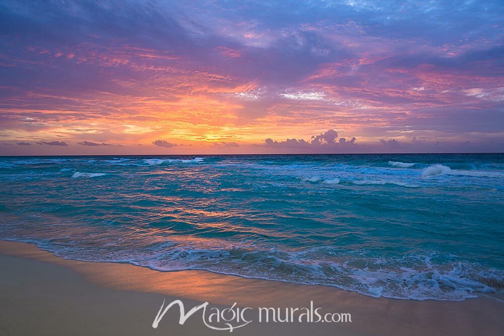 Sunrise in Cancun Wallpaper Wall Mural by Magic Murals