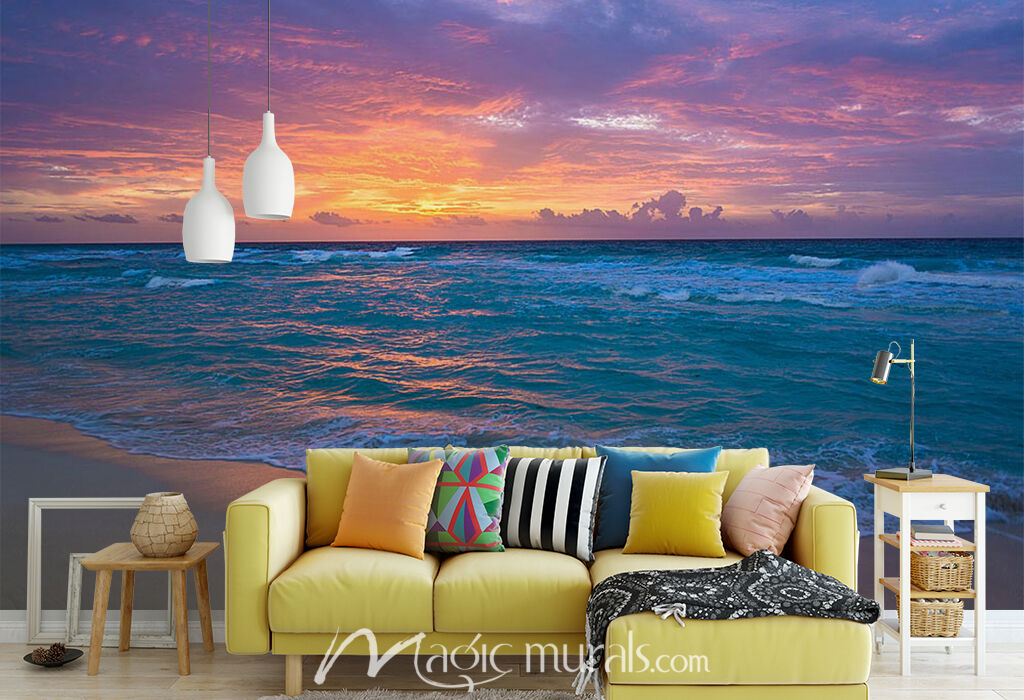 Sunrise in Cancun Wallpaper Wall Mural by Magic Murals
