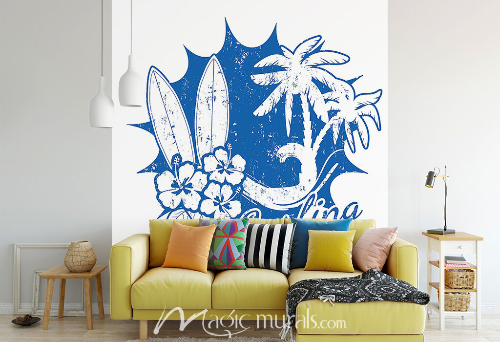 Surfing Time Wallpaper Wall Mural by Magic Murals