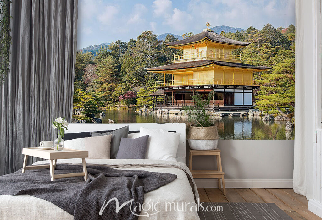 Golden Temple Kyoto Japan Wallpaper Mural by Magic Murals