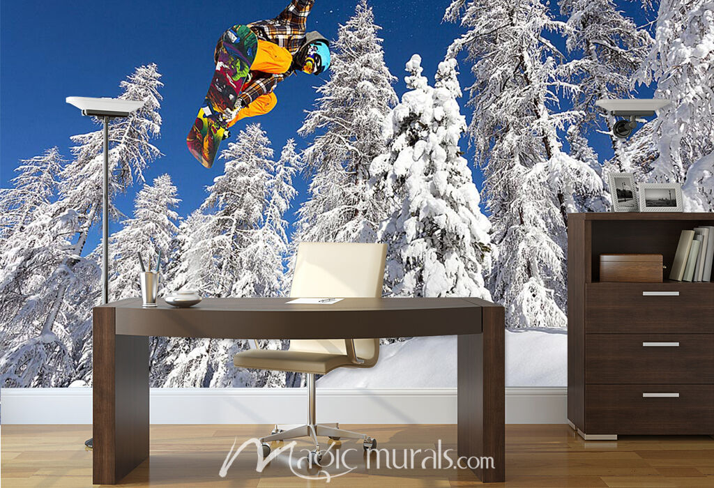 Extreme Skiing Wallpaper Wall Mural by Magic Murals